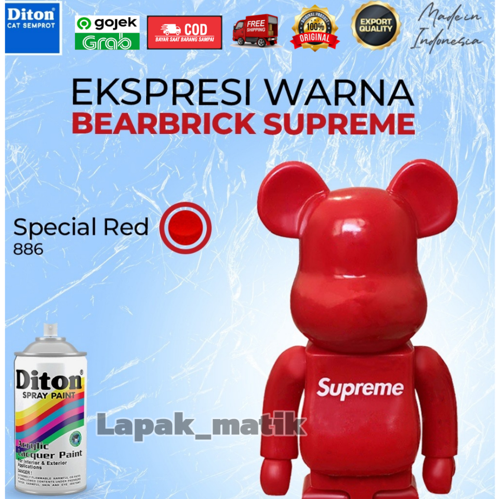 Jual Pilok Pilox DITON SPESIAL RED 886 MERAH 300ml Cat Semprot Pylox ...