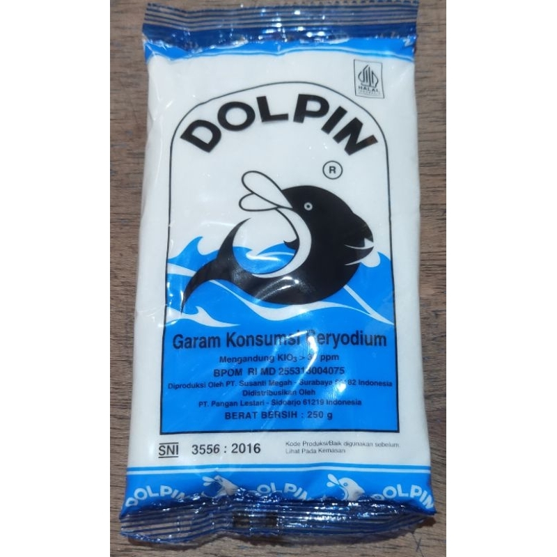 Jual garam meja dolpin beryodium 250 gr | Shopee Indonesia