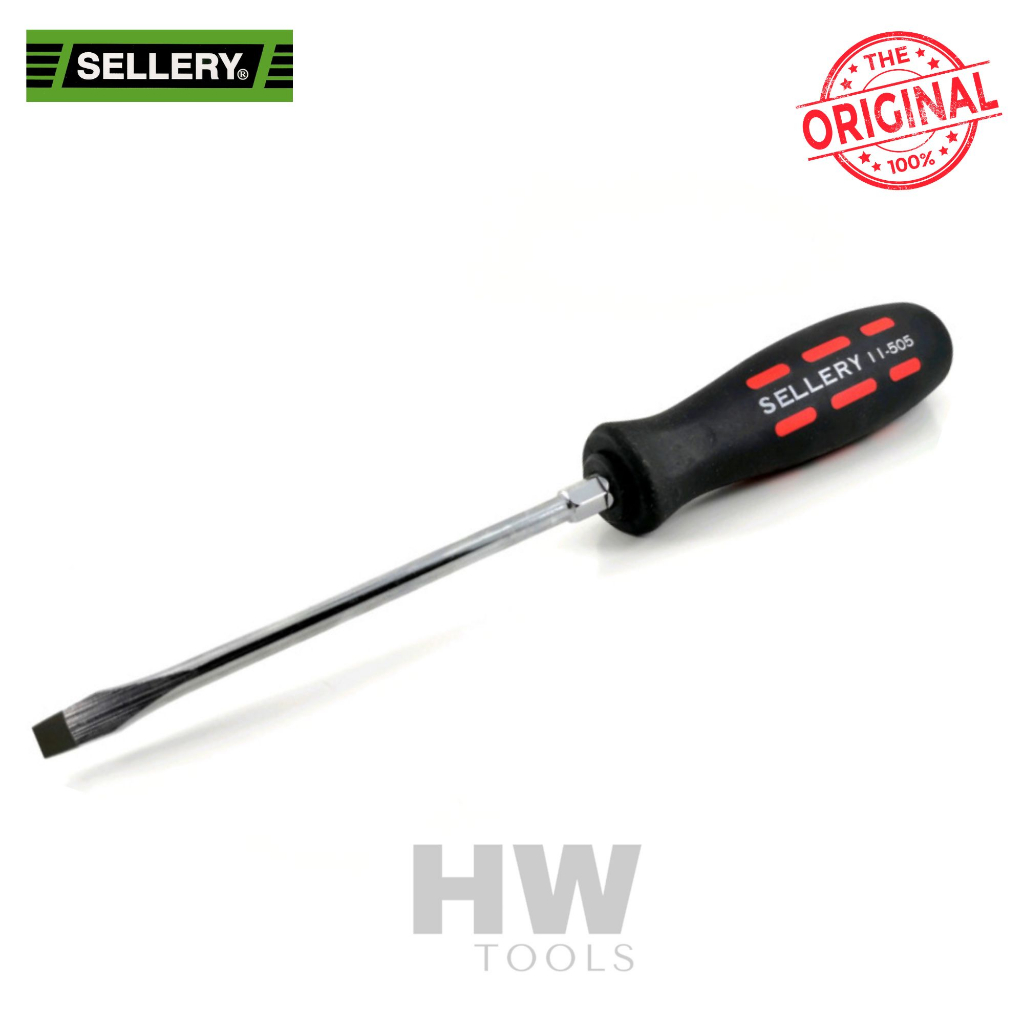 Jual Obeng Plat Obeng Minus Gagang Karet 5 inch X 6mm (-) SELLERY 11 ...