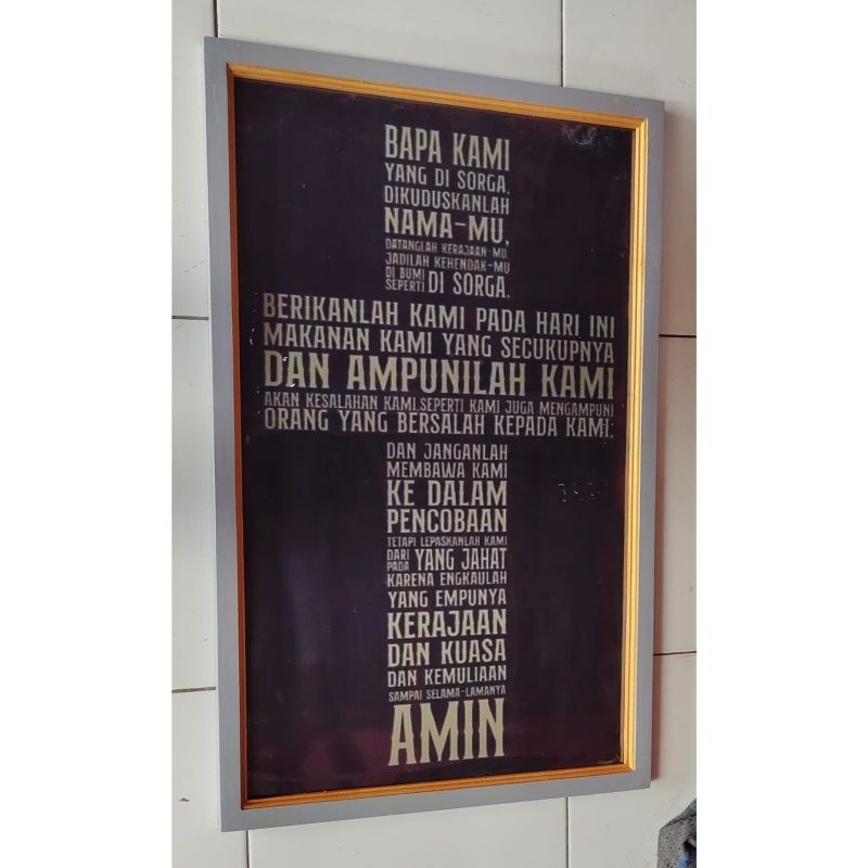 Jual hiasan dinding lukisan cetak doa yesus Kristus plus bingkai ukuran ...