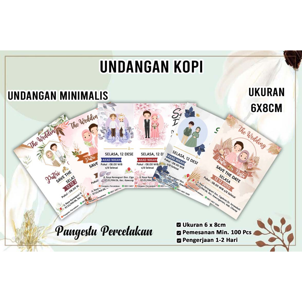 Jual UNDANGAN MINI KOPI | UNDANGAN PERNIKAHAN | UNDANGAN TASYAKURAN ...