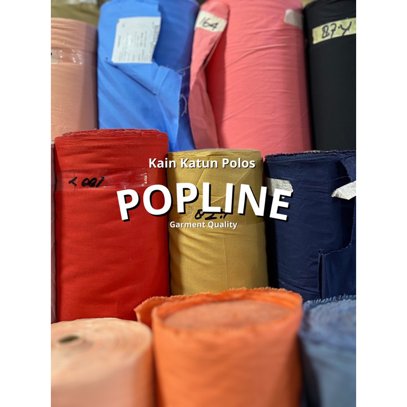 Jual Kain Katun Cotton Popline Polos Import Meteran | Shopee Indonesia