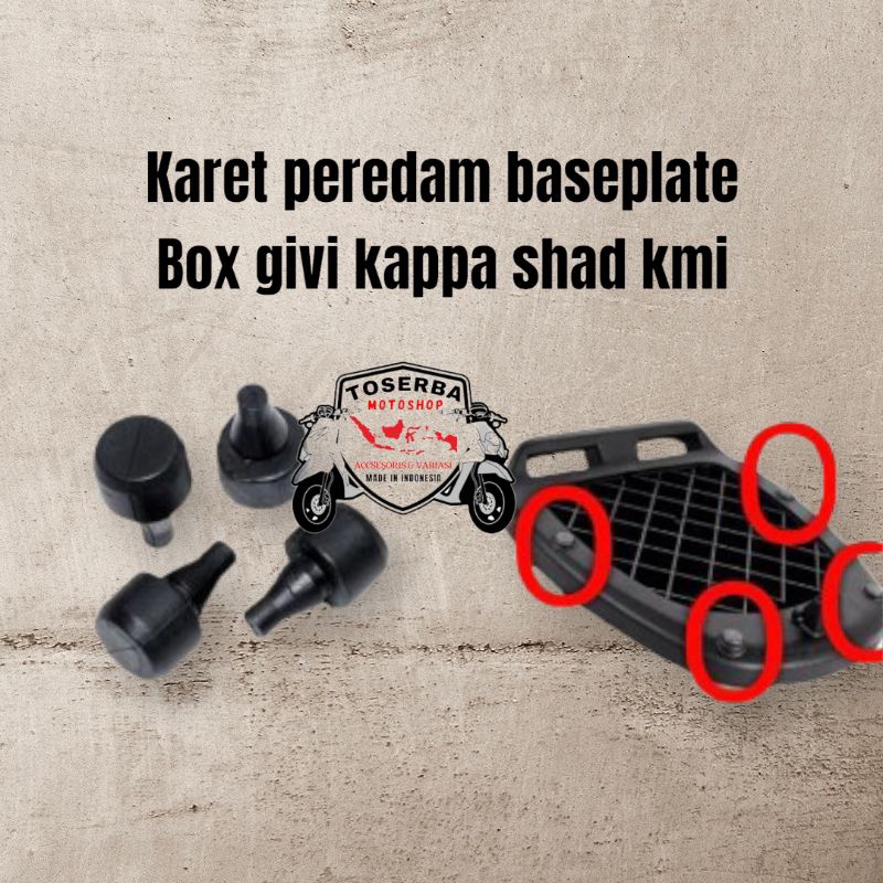 Jual Karet baseplate box karet peredam baseplate box givi kappa shad ...