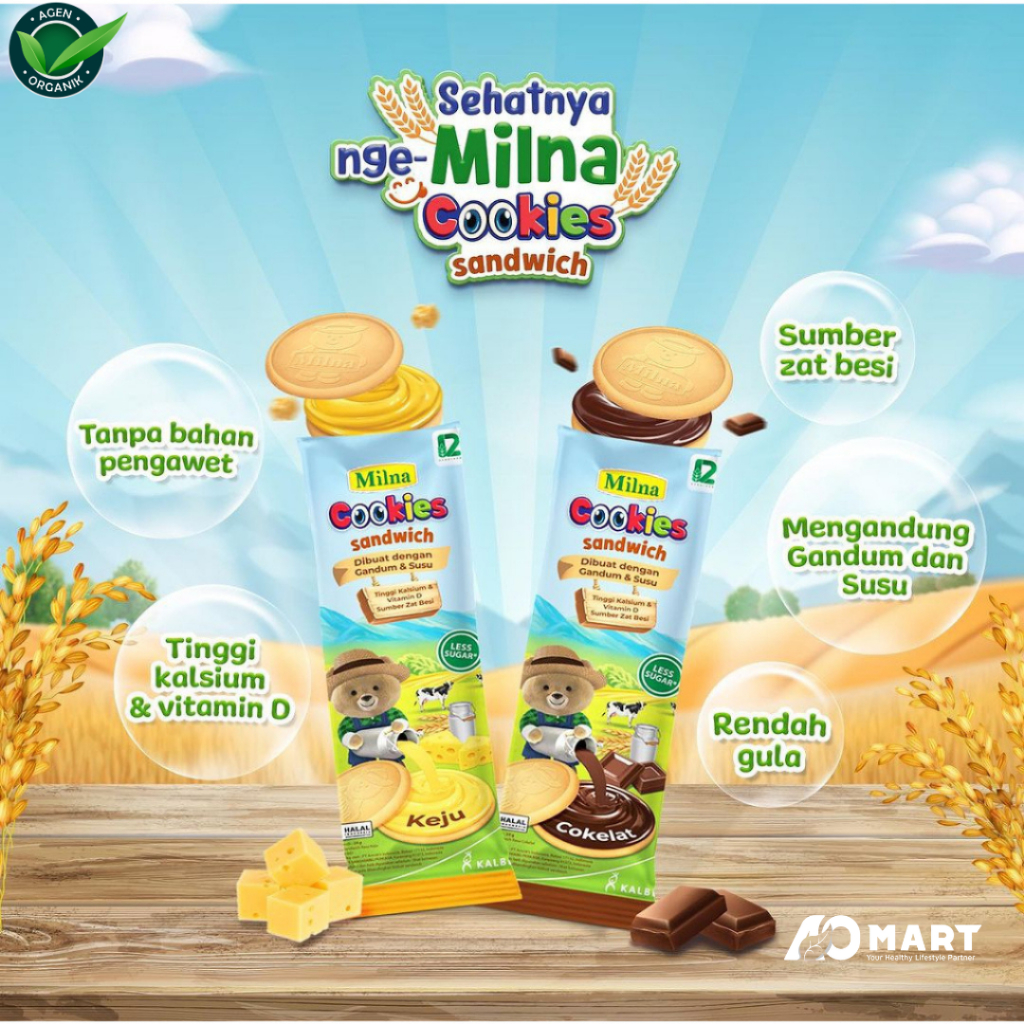 Jual MILNA COOKIES SANDWICH LESS SUGAR | Shopee Indonesia