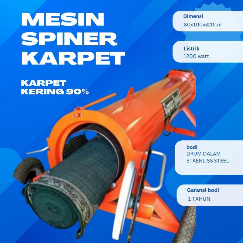 Jual mesin cuci spiner karpet,pengering karpet kering 90% | Shopee ...