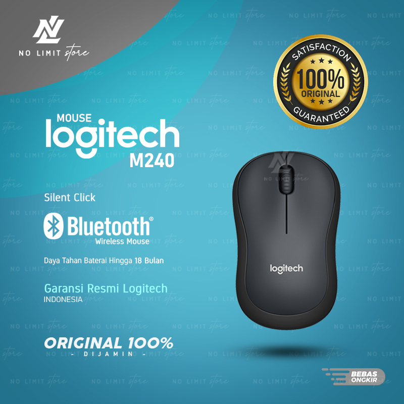 Jual Logitech M240 Silent Click Wireless Mouse Bluetooth | Shopee Indonesia