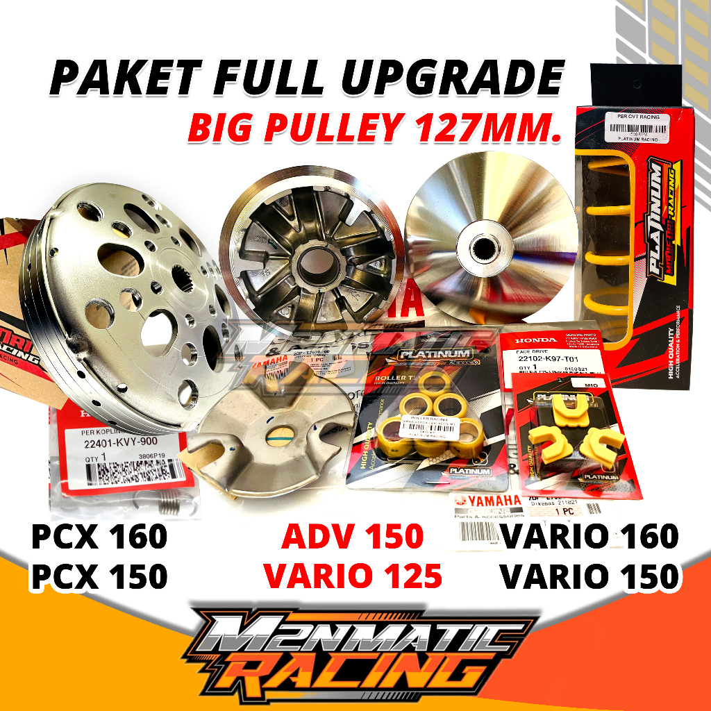Jual FULL UPGRADE CVT PCX 150 Kirian Nmax PNP ADV 150 pulley Nmax BUBUT ...