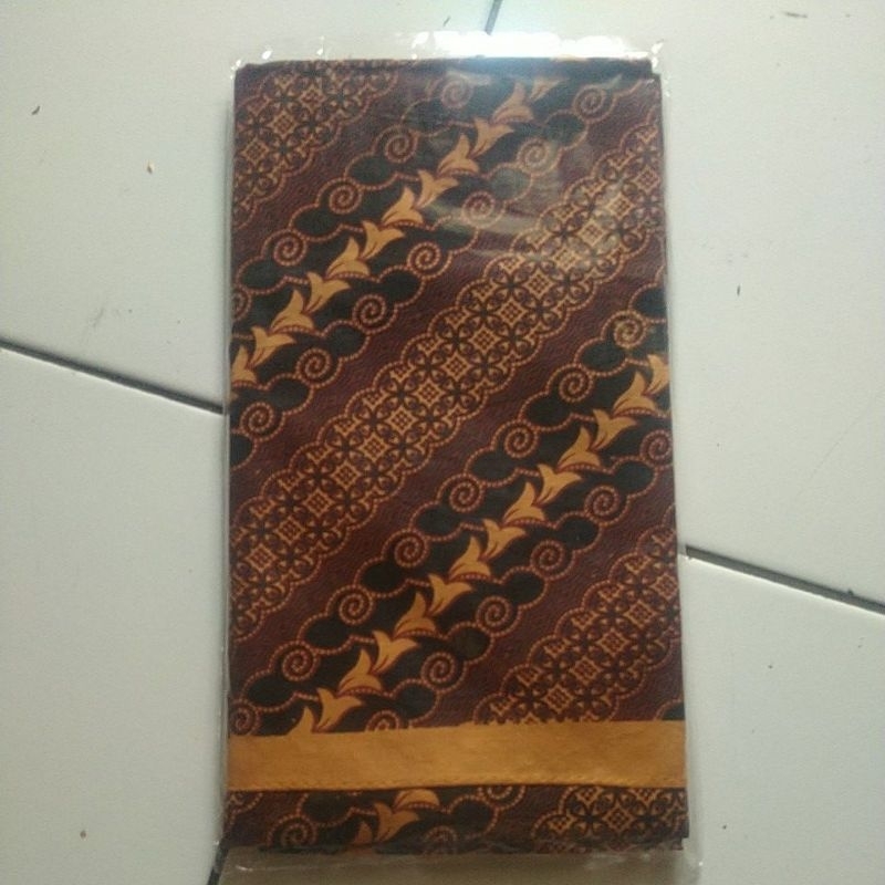 Jual kain jarik lereng putih dan coklat real pict ukuran 200 cm x 100 ...