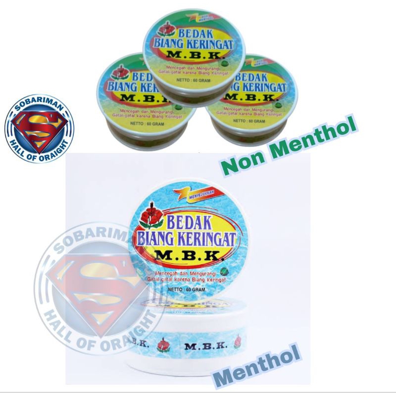 Jual Bedak MBK TIN Untuk Gatal & Biang Keringat (Menthol & Non Menthol ...