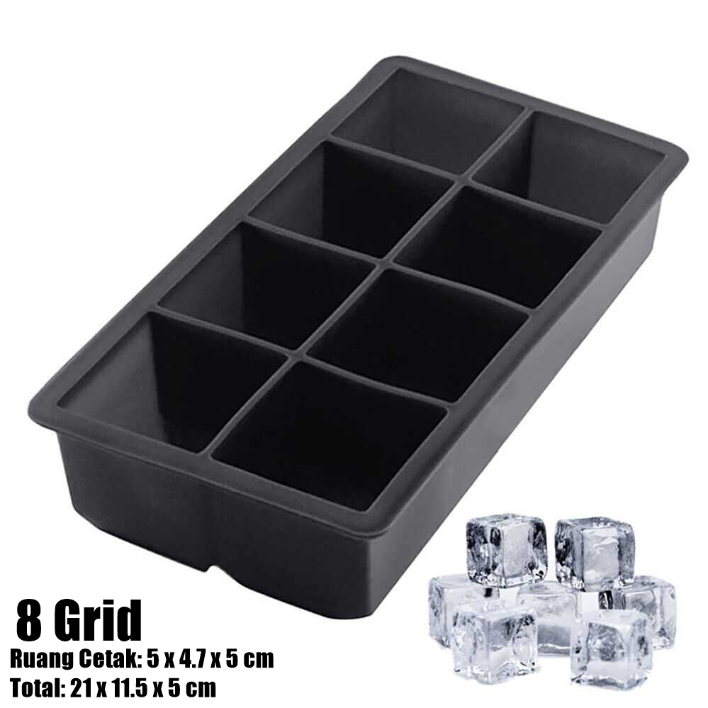 Jual 4/8/15 Grid Cetakan Es Batu Besar | Cetakan Baki Es Batu Silikon ...