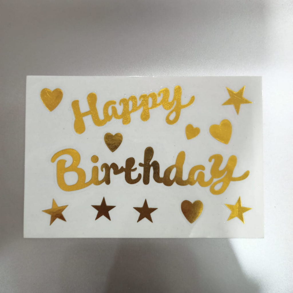 Jual STICKER BALON PVC ECER UNTUK BALON 10 INCH STIKER WARNA BLACK GOLD ...