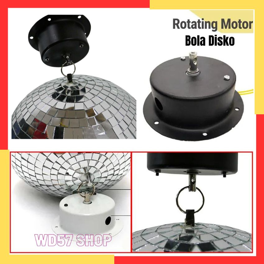 Jual Motor Pemutar Lampu Bola Disco Gantung Kaca Ball Mirror Rotating ...