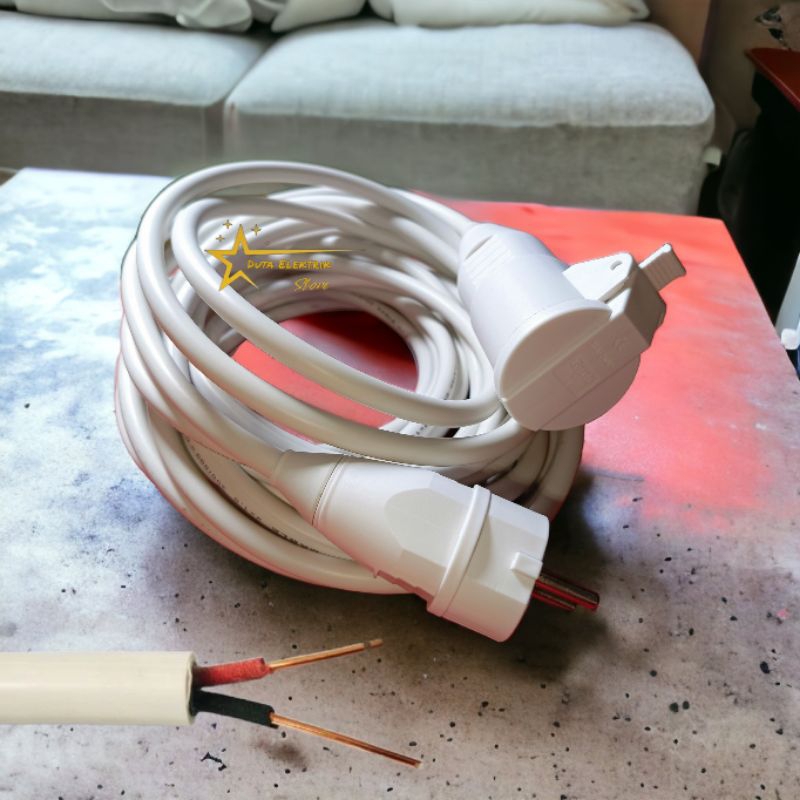 Jual Colokan Sambungan Listrik Waterproof Set Kabel NYM 2 x 1,5 ...