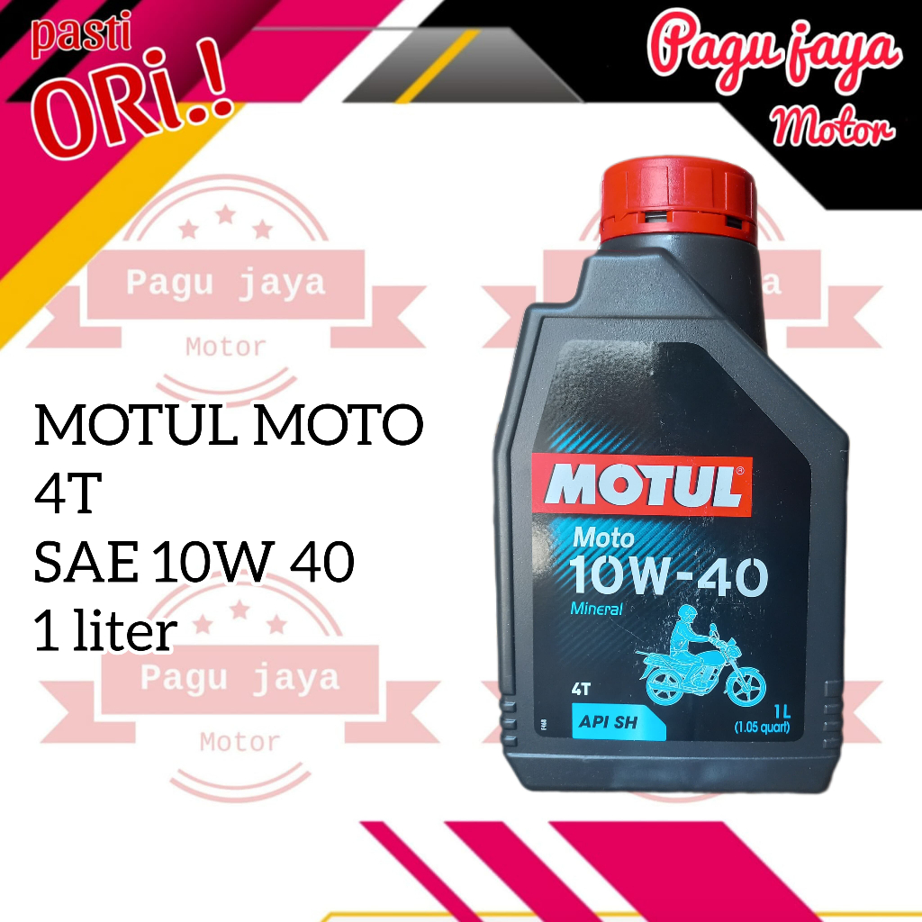 Jual MOTUL MOTO 4T SAE 10W 40 1 liter oli mesin motor 4 tak | Shopee Indonesia
