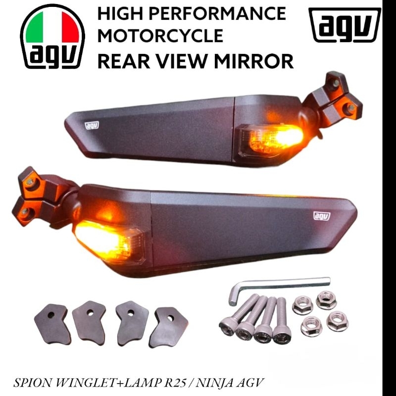Jual Spion Winglet AGV universal nmax all cbr all ninja gsx bahan full ...