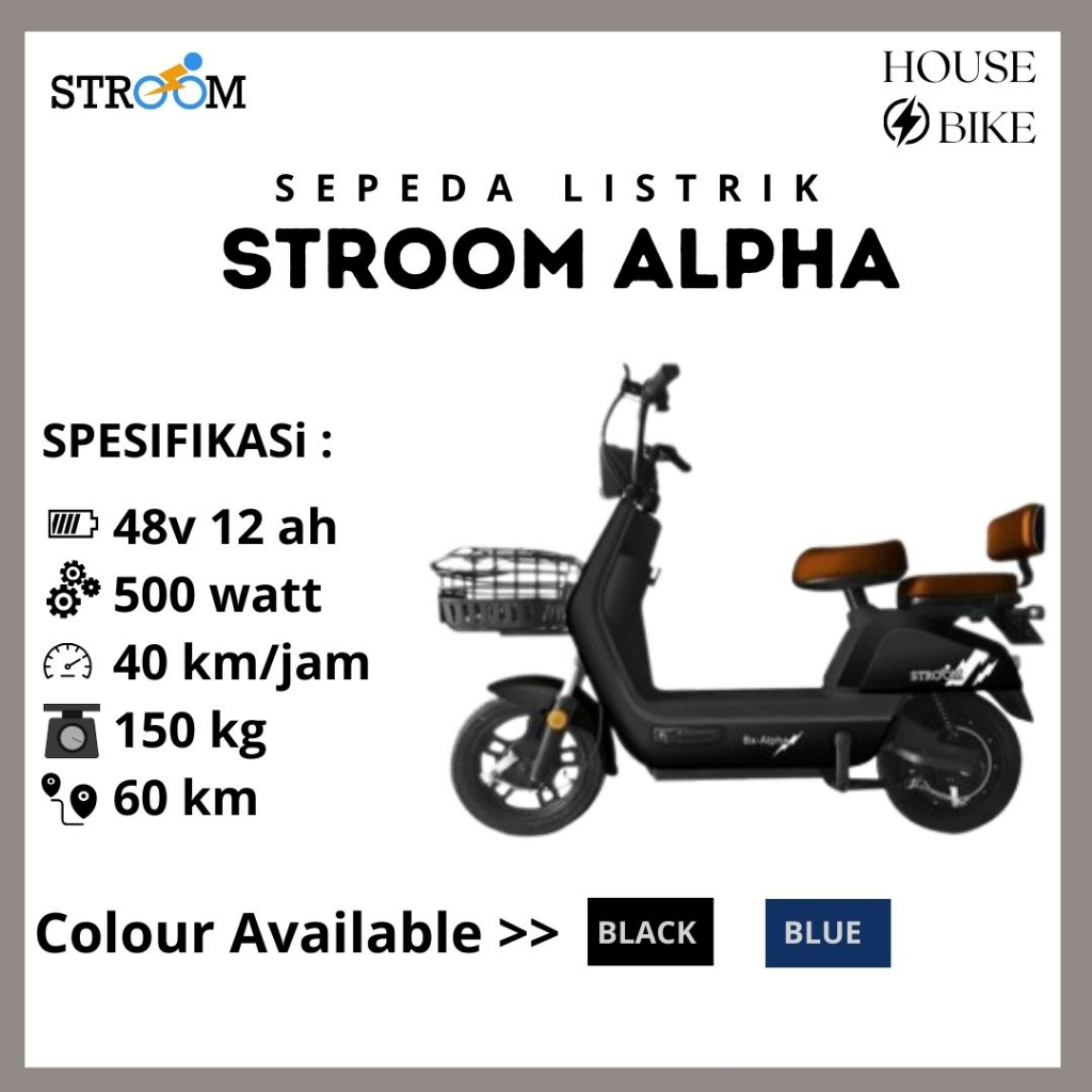 Jual Sepeda Listrik Alpha - Alfa - Alpa Stroom Garansi Resmi Gratis ...