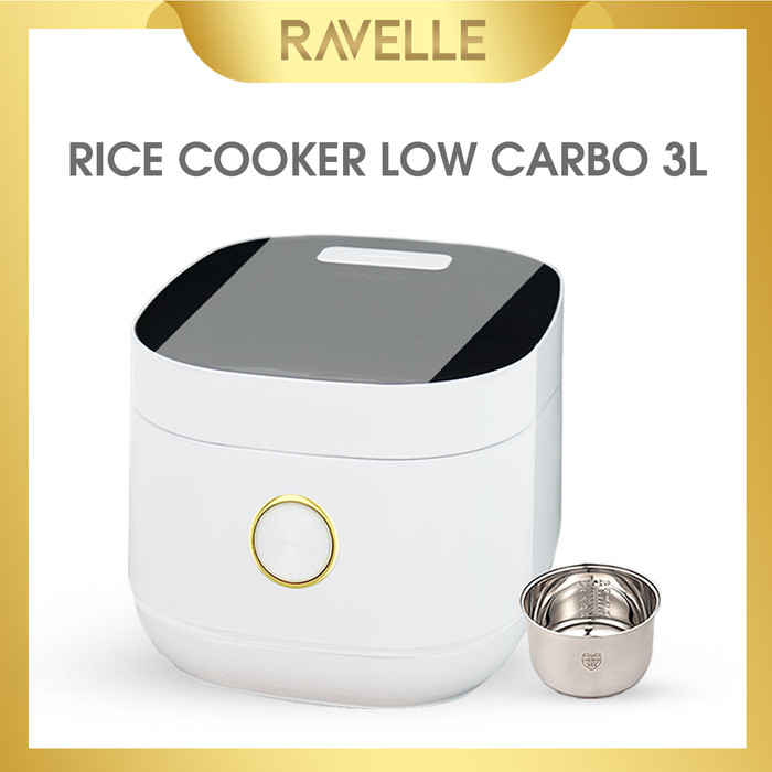 Jual Ravelle Rice Cooker Digital Low Carbo 3 Liter - Ultima White dan ...