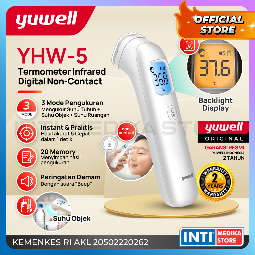 Jual YUWELL - Thermometer Infrared YHW5 | Termometer Digital Non Kontak ...