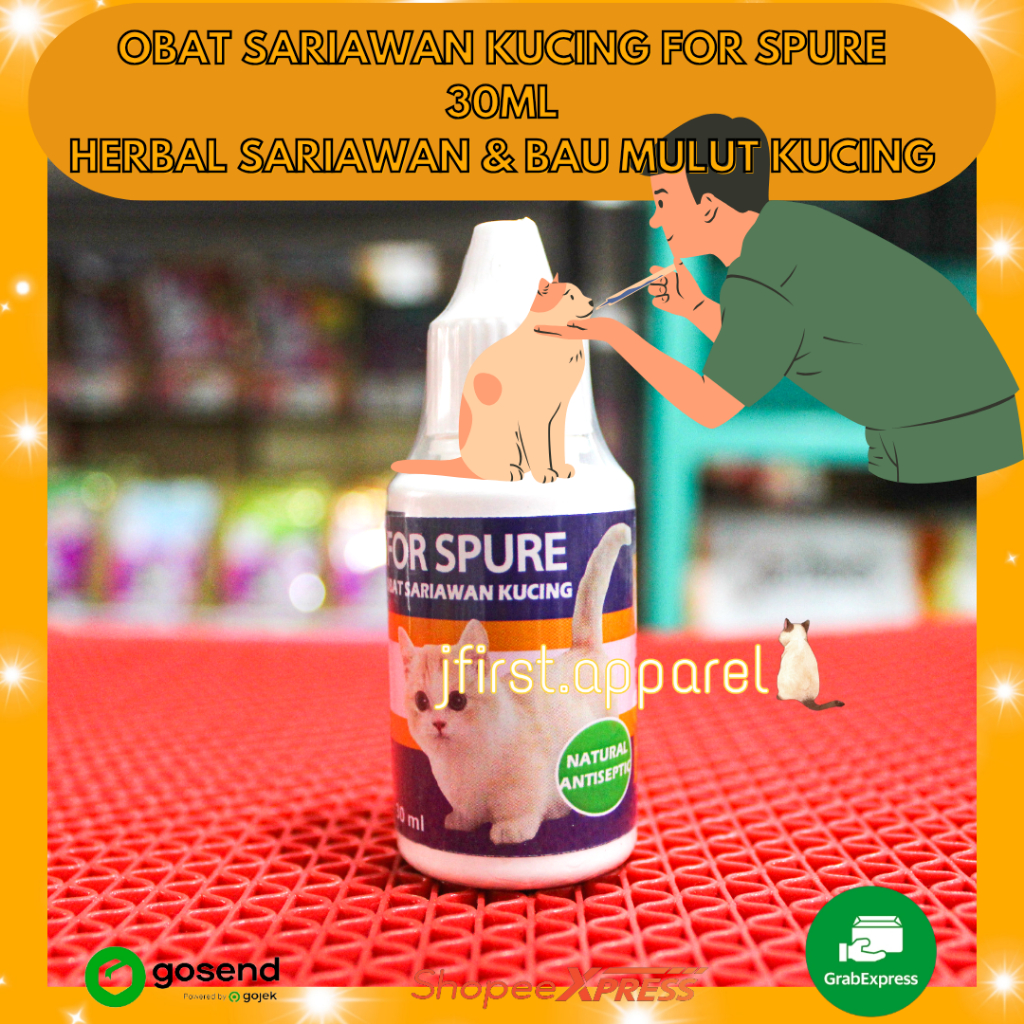 Jual OBAT SARIAWAN KUCING FOR SPURE 30ML | HERBAL SARIAWAN & BAU MULUT ...
