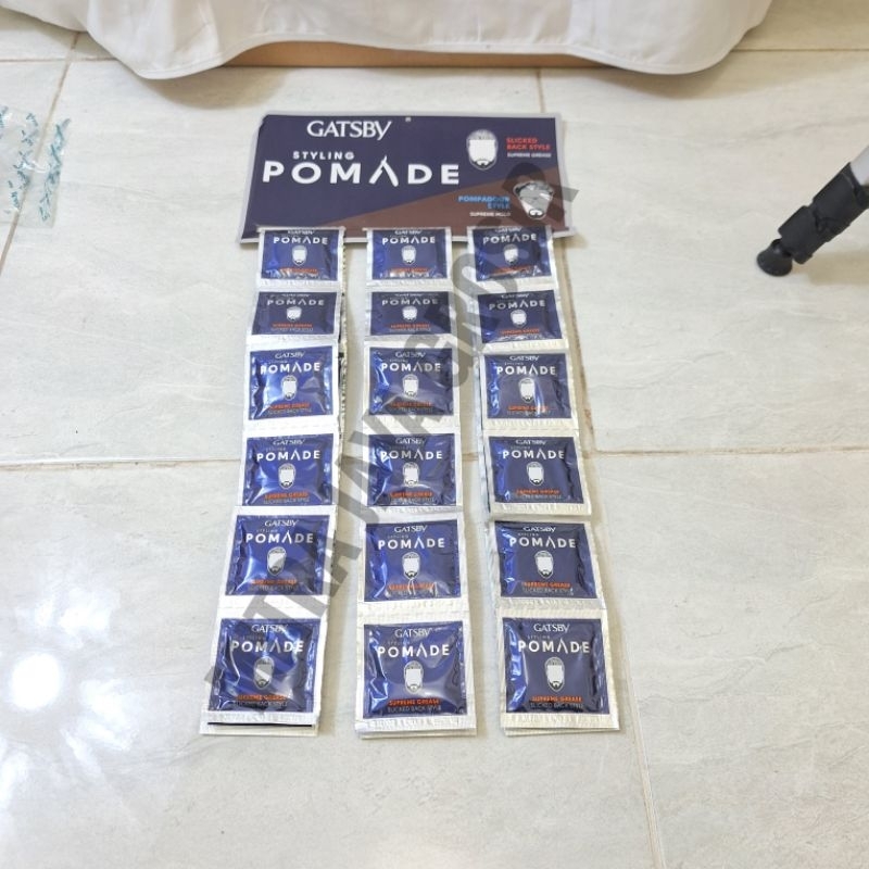 Jual 1 Renceng GATSBY STYLING POMADE Sachet Isi 36 Pcs | Shopee Indonesia