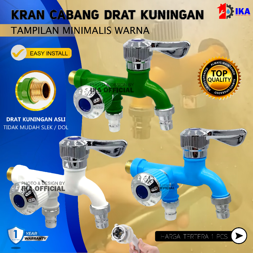 Jual Kran Shower Double 2 Kran Cabang Engkol Kran Cabang Kamar Mandi ...