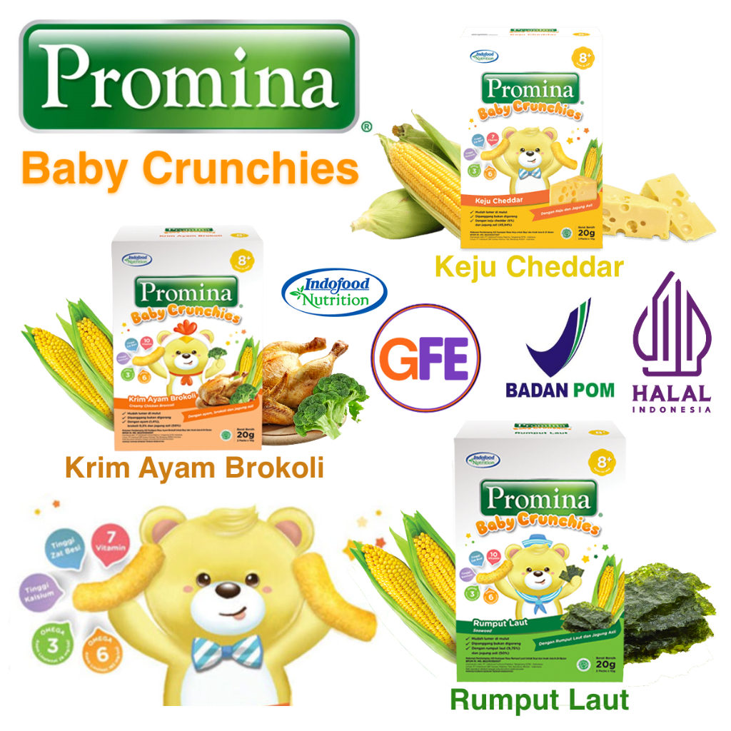 Jual Promina Baby Crunchies Snack Camilan Bayi MPASI 20 gram | Shopee ...