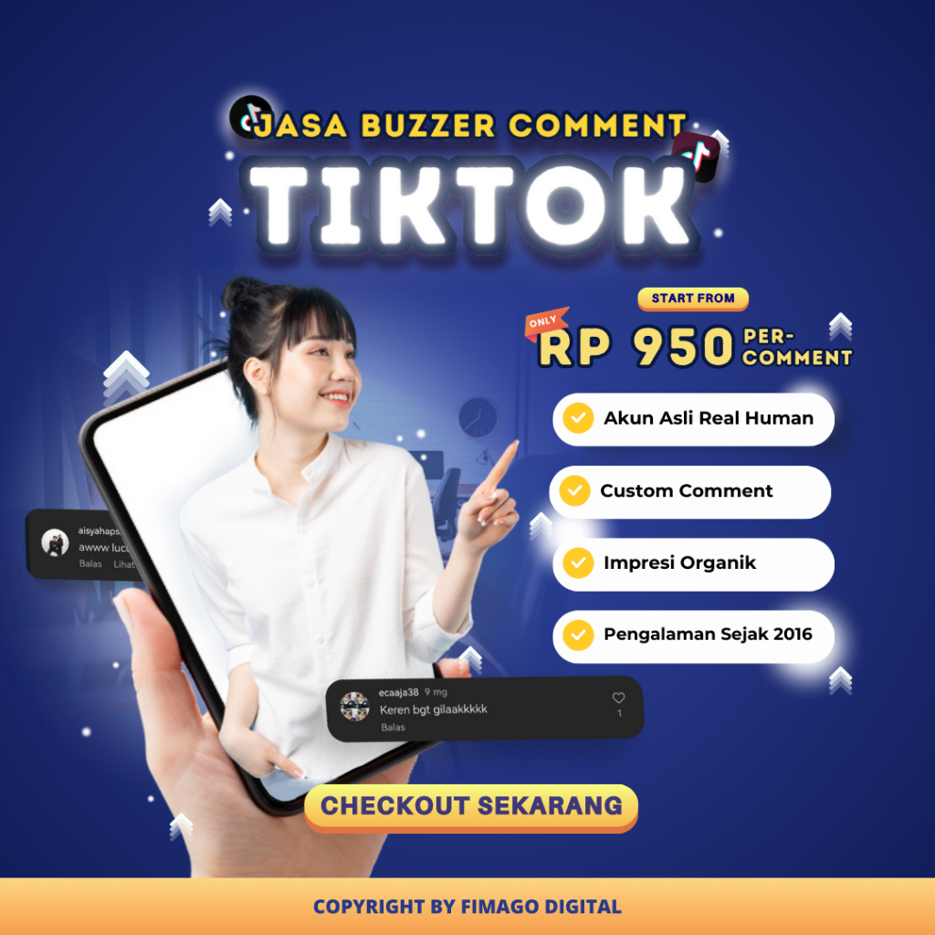 Jual Jasa Buzzer Comment Tiktok | Berkualitas High Quality | Shopee Indonesia