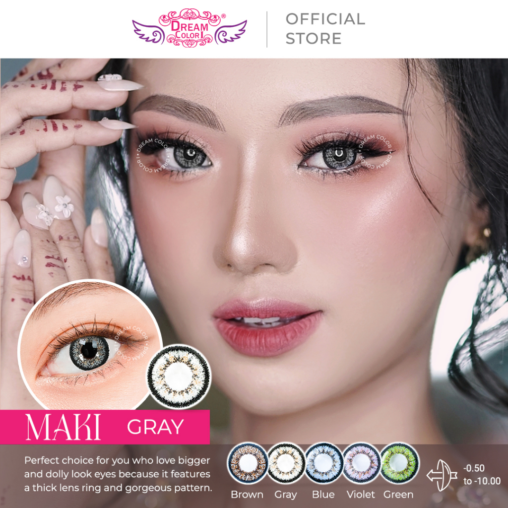 Jual DREAM COLOR I Softlens Maki MK Series Brown Gray Minus -0.50 s/d ...