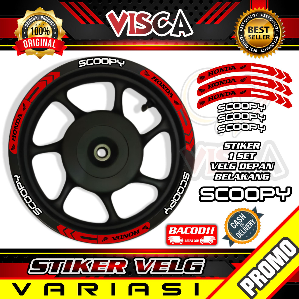 Jual Stiker Velg List Velg Motor Stiker Velk SCOOPY Ring 12 Variasi 002 ...