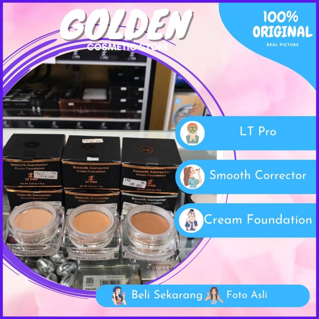 Jual LT PRO SMOOTH CORRECTOR CREAM FOUNDATION 15Gr | Lt Pro Cream ...