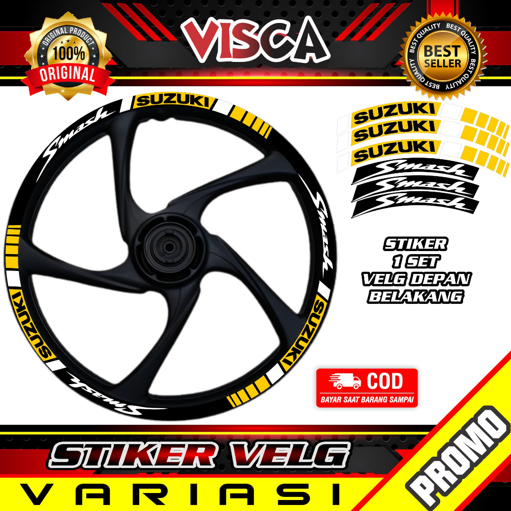 Jual Stiker Velg List Velg Motor Stiker Velk Smash simple | Shopee ...