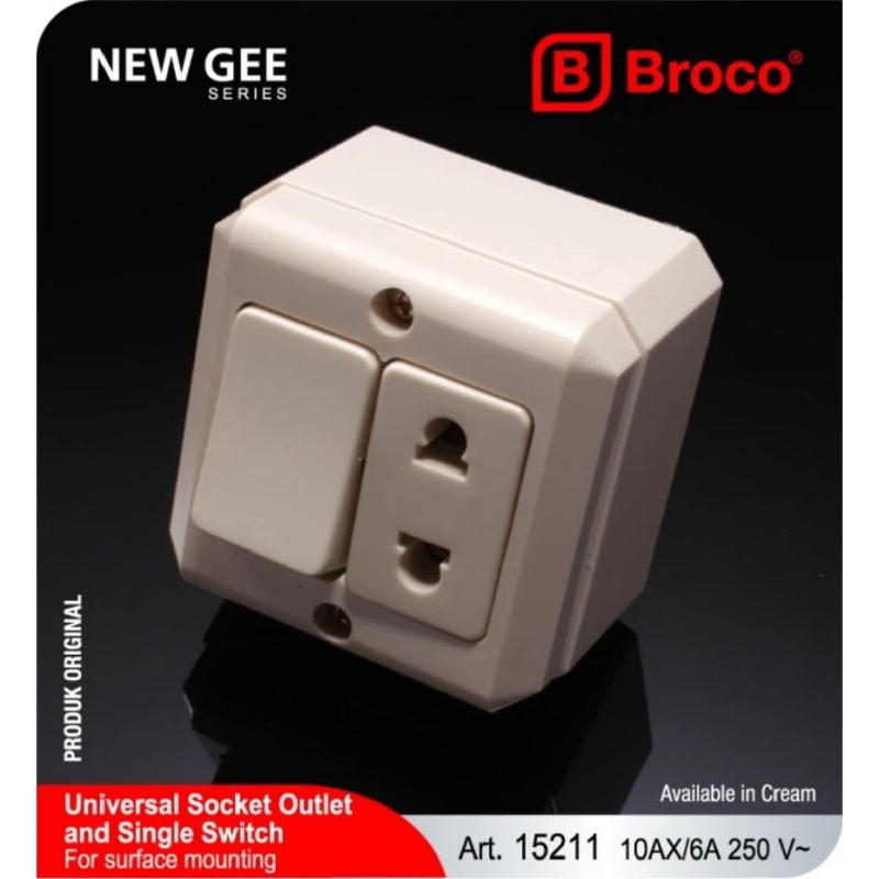 Jual Broco OB Engkel Stop / Saklar + Stop Kontak Ob Broco / Broco 15211 ...