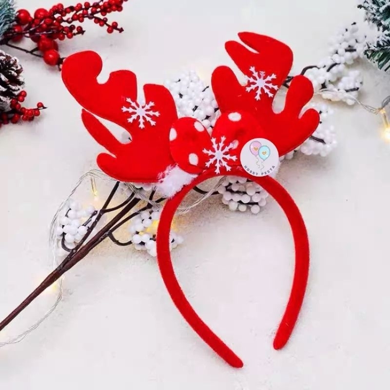 Jual BANDO NATAL TANDUK RUSA / BANDO MERRY CHRISTMAS / AKSESORIS NATAL ...