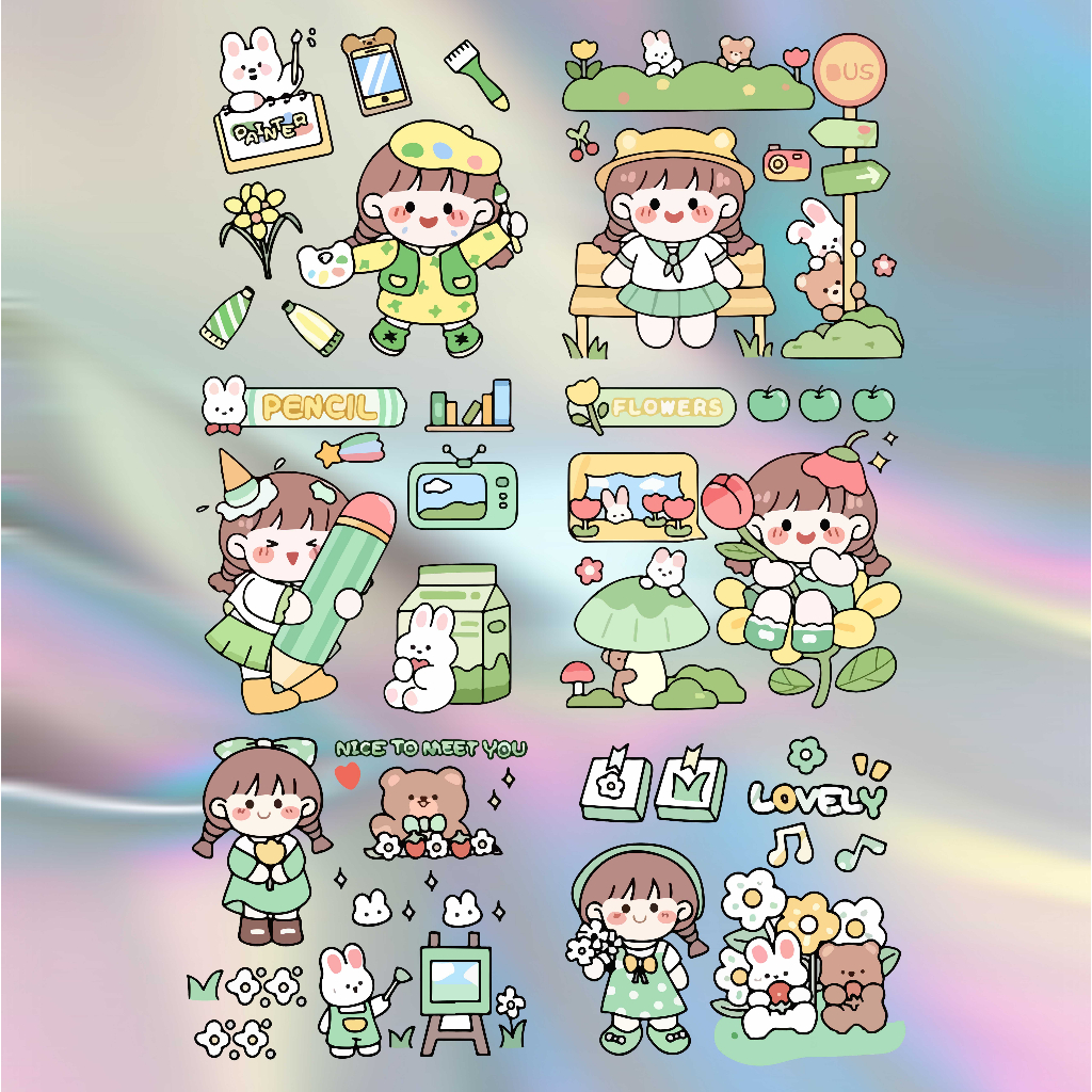Jual SABLON STICKER DTF UKURAN A3 TEMA CUTE CARTOON BUNDLE | Shopee ...