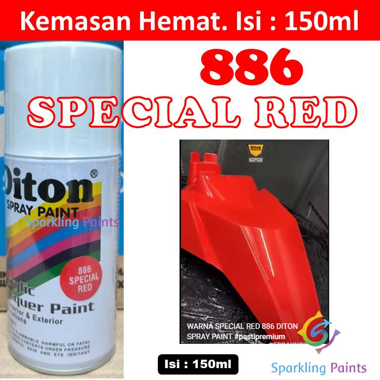 Jual Pilox Diton Special Red 886 warna Spesial Merah Cerah 150ml ...