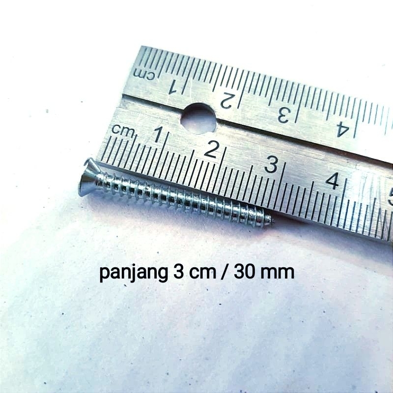 Jual sekrup skrup baut baud (100 pcs) 50mm 37mm 30mm 25mm 15mm 13mm ...