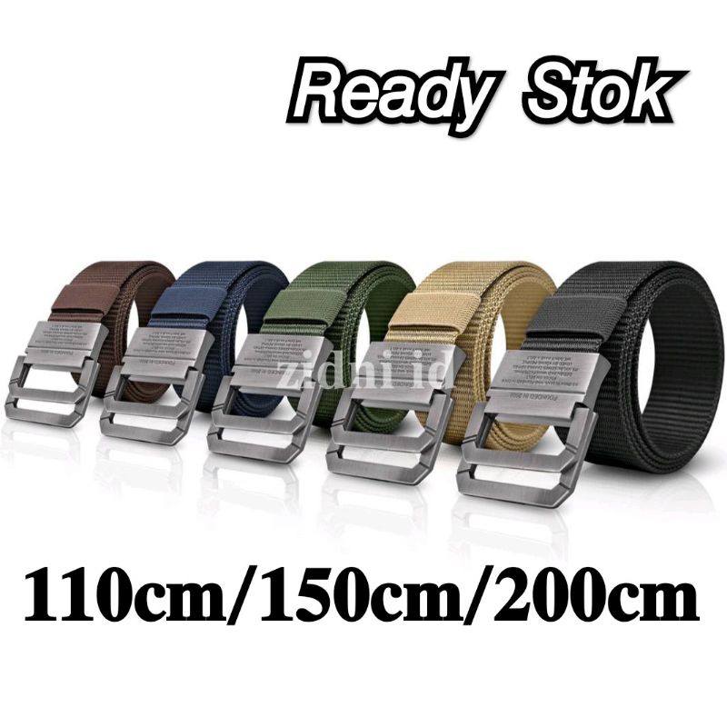 Jual Ikat Pinggang Pria 150 cm Jumbo Tactical Sabuk Gesper Kanvas 2 Ring 2D Bolak-balik | Shopee ...