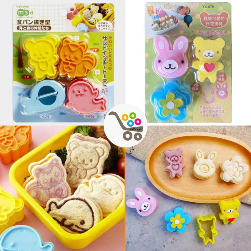 Jual Cetakan Roti Set Cetakan Pemotong Roti Kue Sandwich Bentuk Lumba ...
