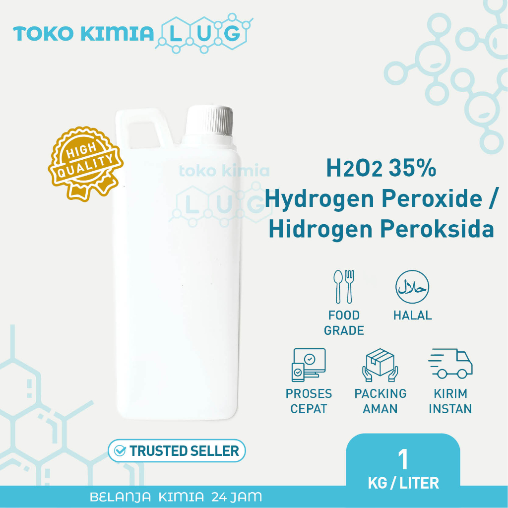 Jual Hydrogen Peroxide/Hidrogen Peroksida/H2O2 Food Grade 35% HALAL 1 ...