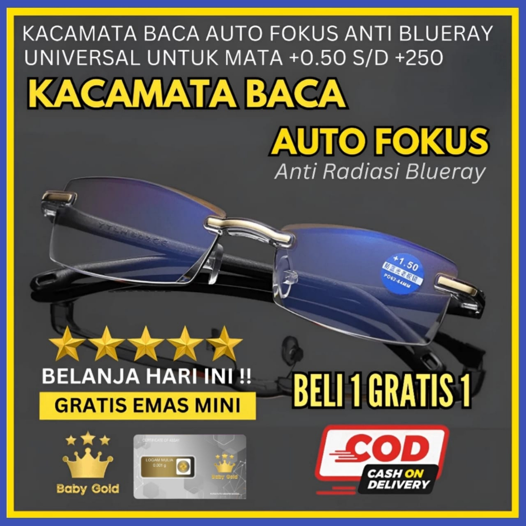 Jual Kacamata Baca Plus Wanita Pria, Kacamata Rabun Dekat, Frame ...