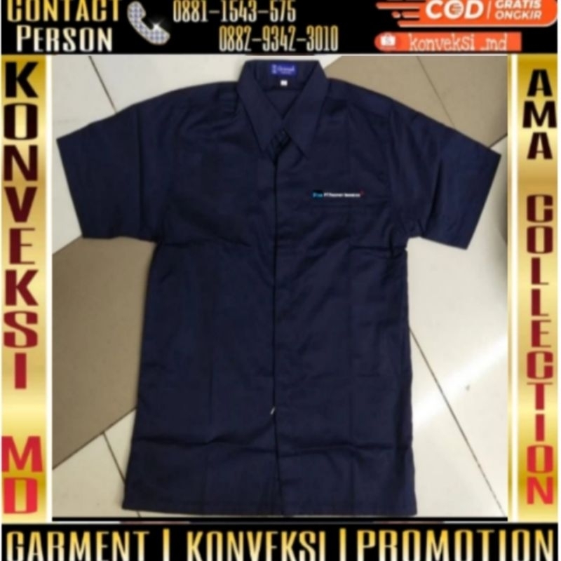 Jual kemeja pdh PT Freeport Indonesia full bordir/seragam pdh PT ...