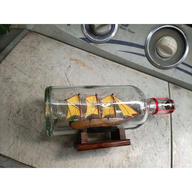 Jual miniatur mini atur perahu diecast kapal dalam botol pajangan ...