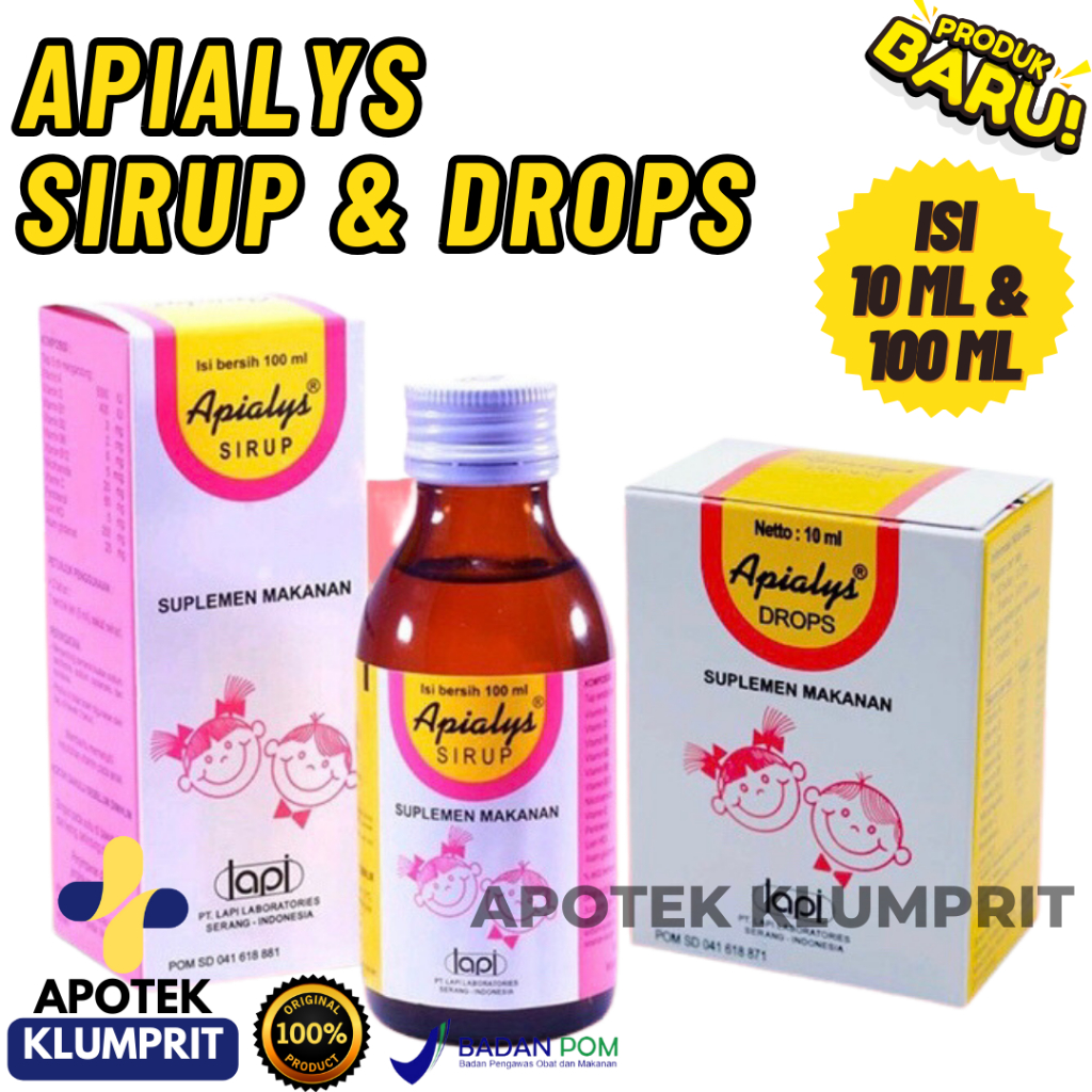 Jual APIALYS ALL VARIAN / DROP / 10ML / SIRUP / 100ML | Shopee Indonesia