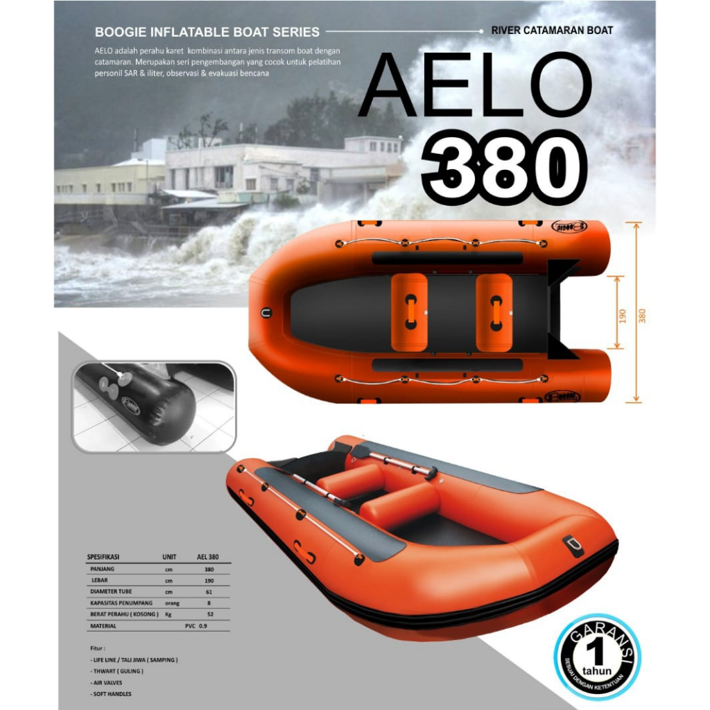 Jual Perahu Karet series Transoam Boat Cataraman AELO 380 Boogie ...