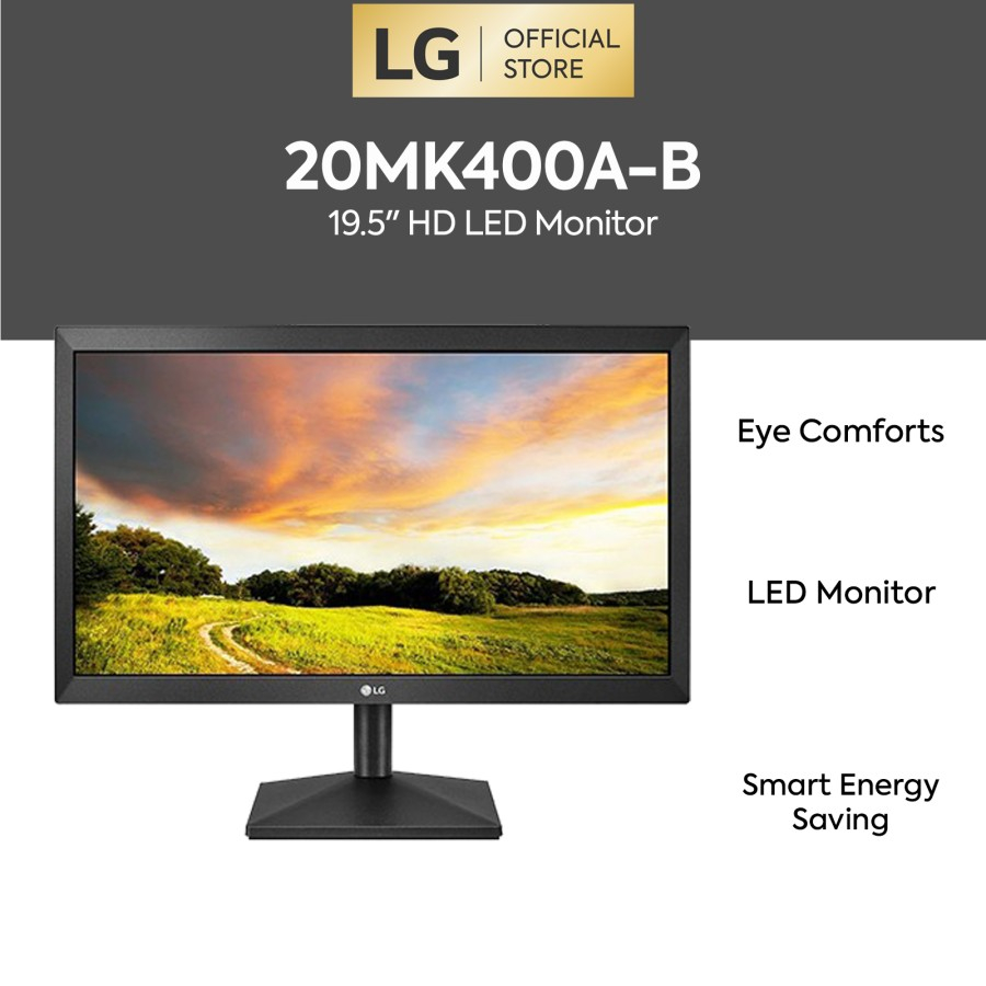 Jual LG Monitor LED 20MK400A-B 19.5" HD | Shopee Indonesia