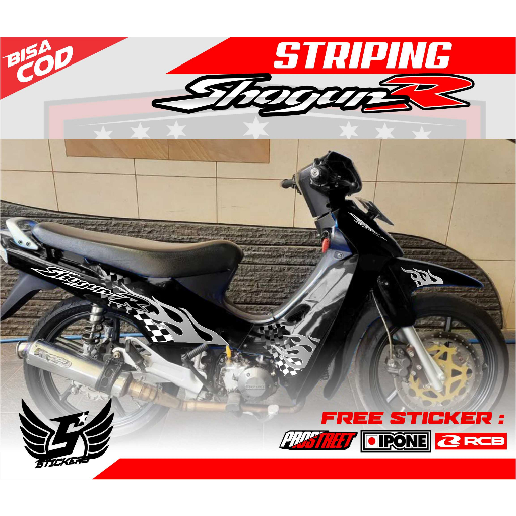 Jual STRIPING VARIASI SUZUKI SHOGUN R DESAIN API / STIKER LIST MOTOR ...