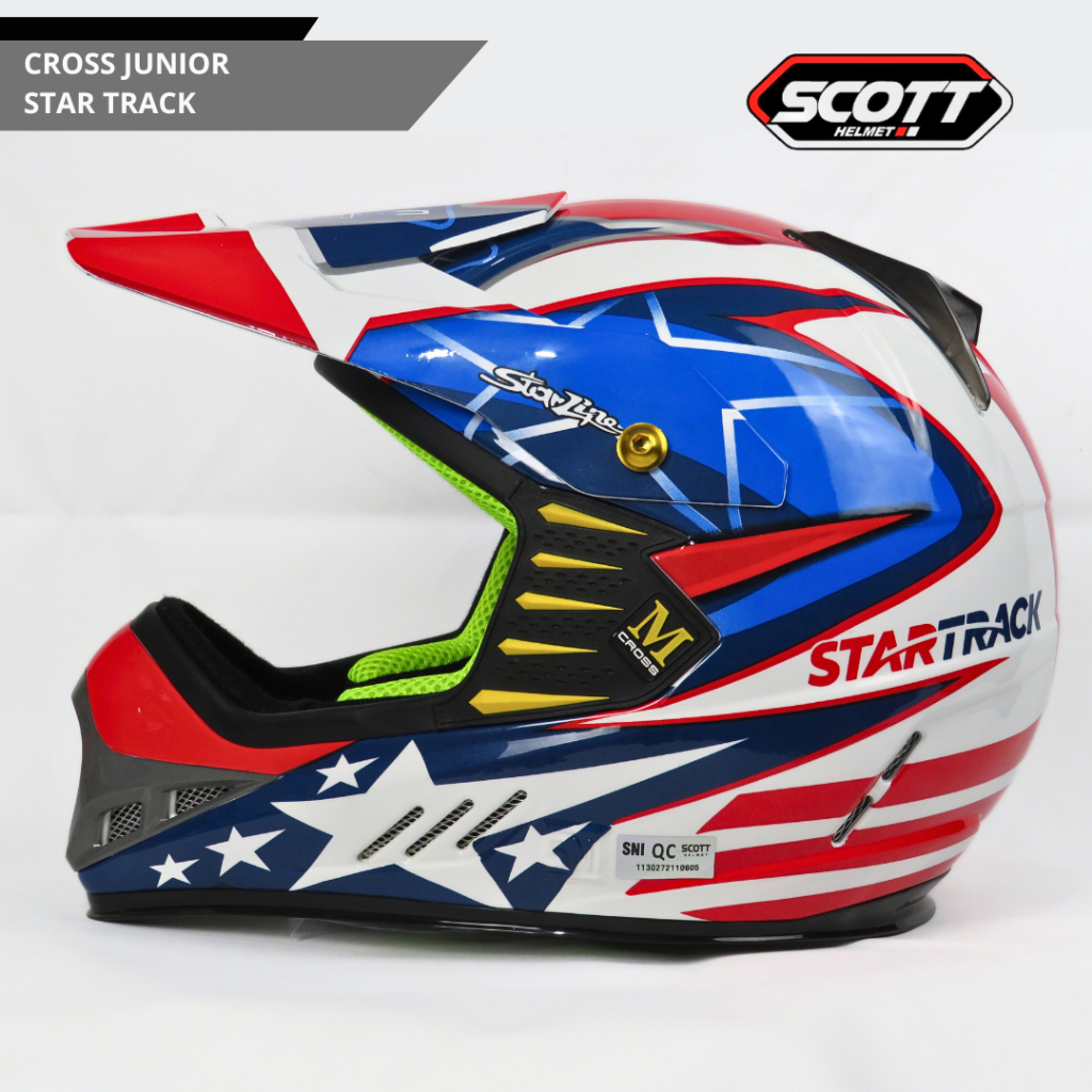 Jual Scott - Helm Anak Full Face MXCross Junior SNI / Star Track ...