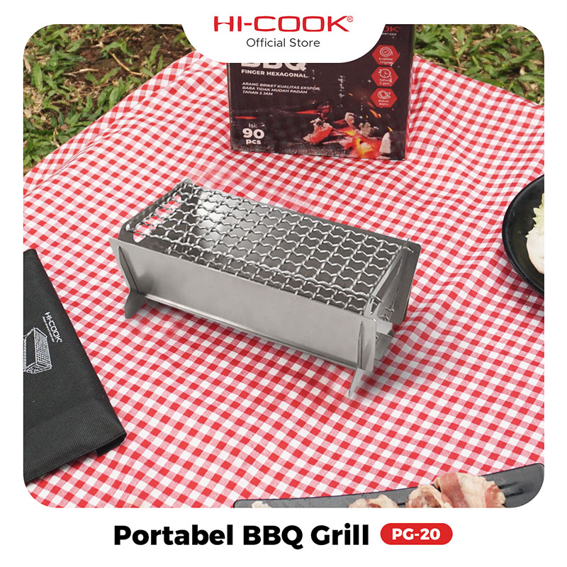 Jual Hi-Cook Portable BBQ Grill Knockdown Kecil 20 x10 | Alat Panggang ...
