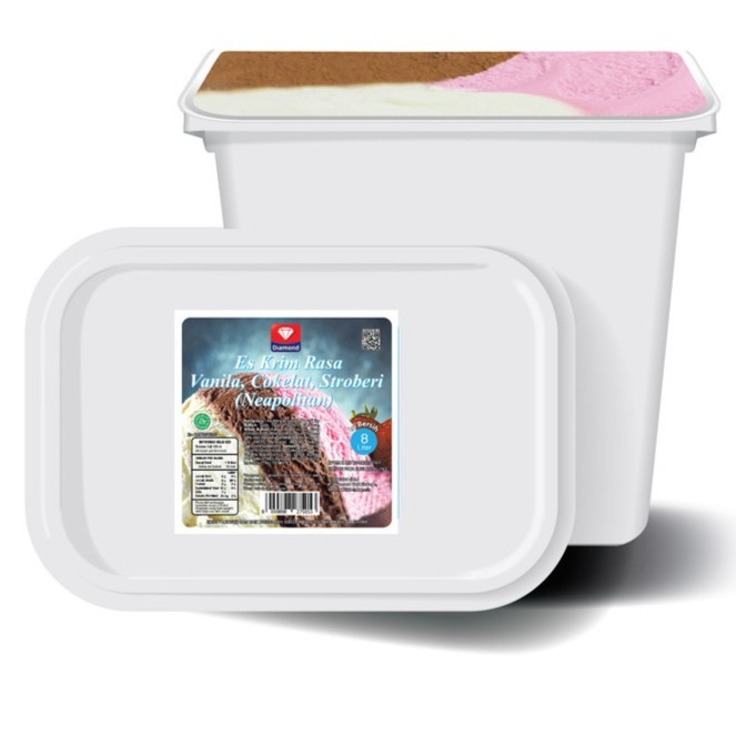 Jual Diamond Neopolitan Ice Cream 8 Liter | Shopee Indonesia