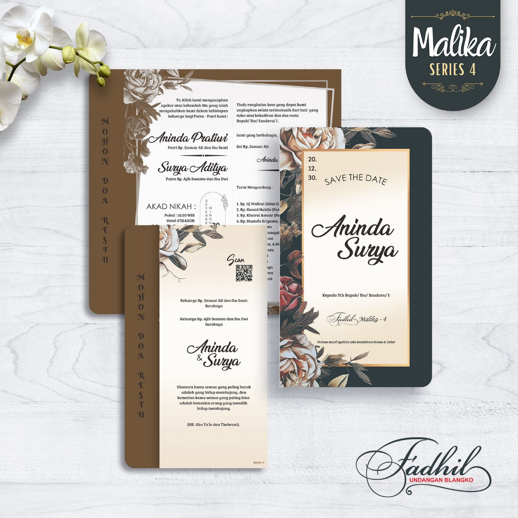 Jual Blangko Undangan Pernikahan Fadhil Malika Series (Malika 4) Gratis File Setting Harga Murah ...
